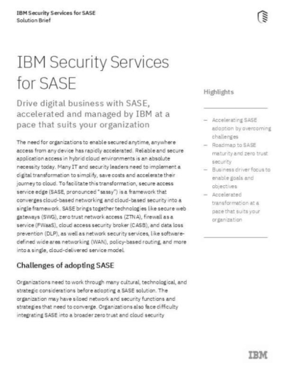 Ibm Security Services For Sase Ati Application Development System