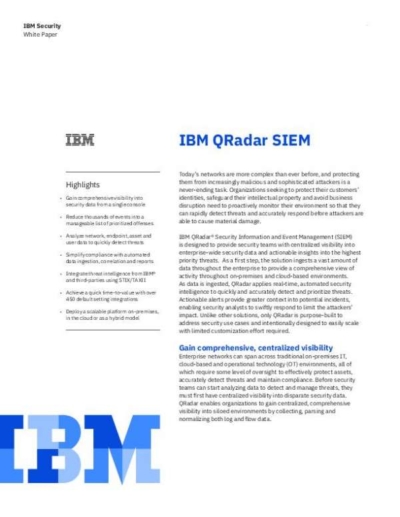 IBM QRadar SIEM – ATI | Application Development, System Integration, IT ...